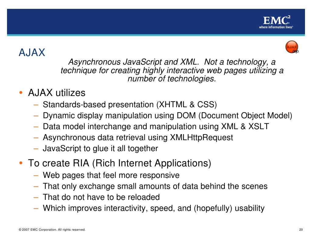 Ajax Asynchronous Javascript And Xml