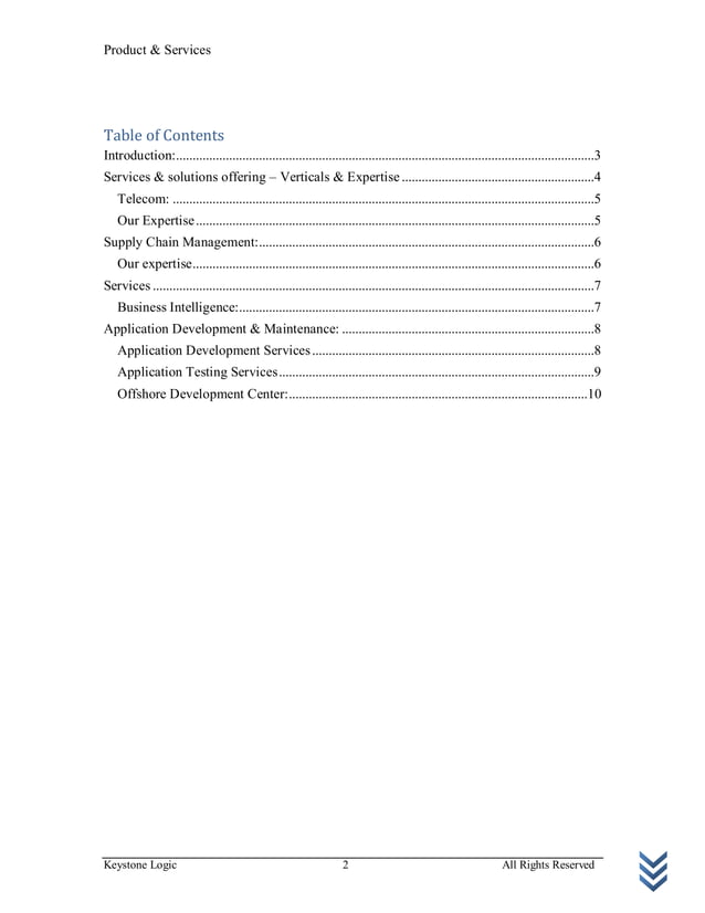 Services Brochure - Keystone Logic | PDF