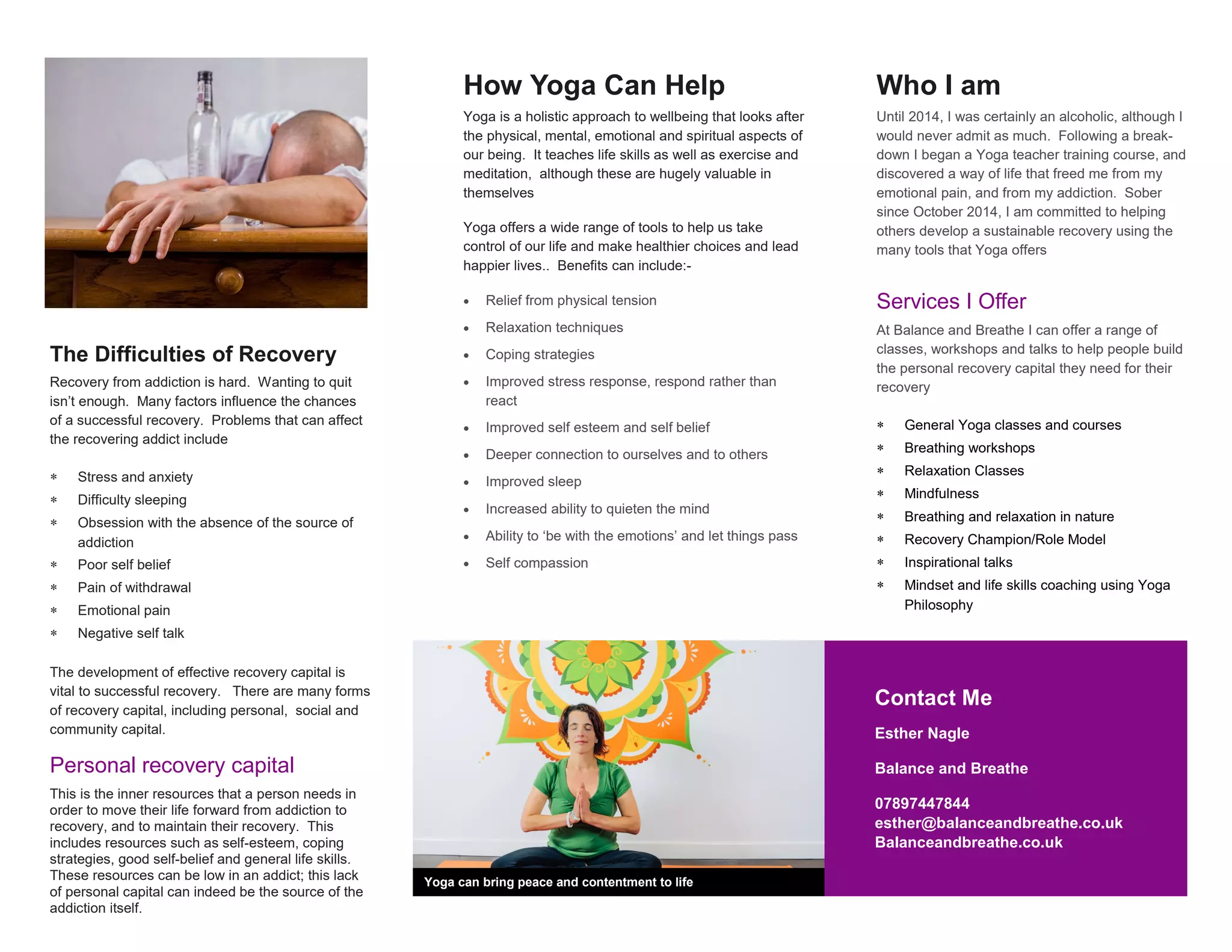 Relax to Recover - Addiction recovery through Yoga with Balance and ...