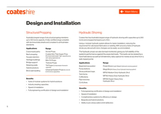 Coates Hire Engineering Solutions - Temporary Works | PDF