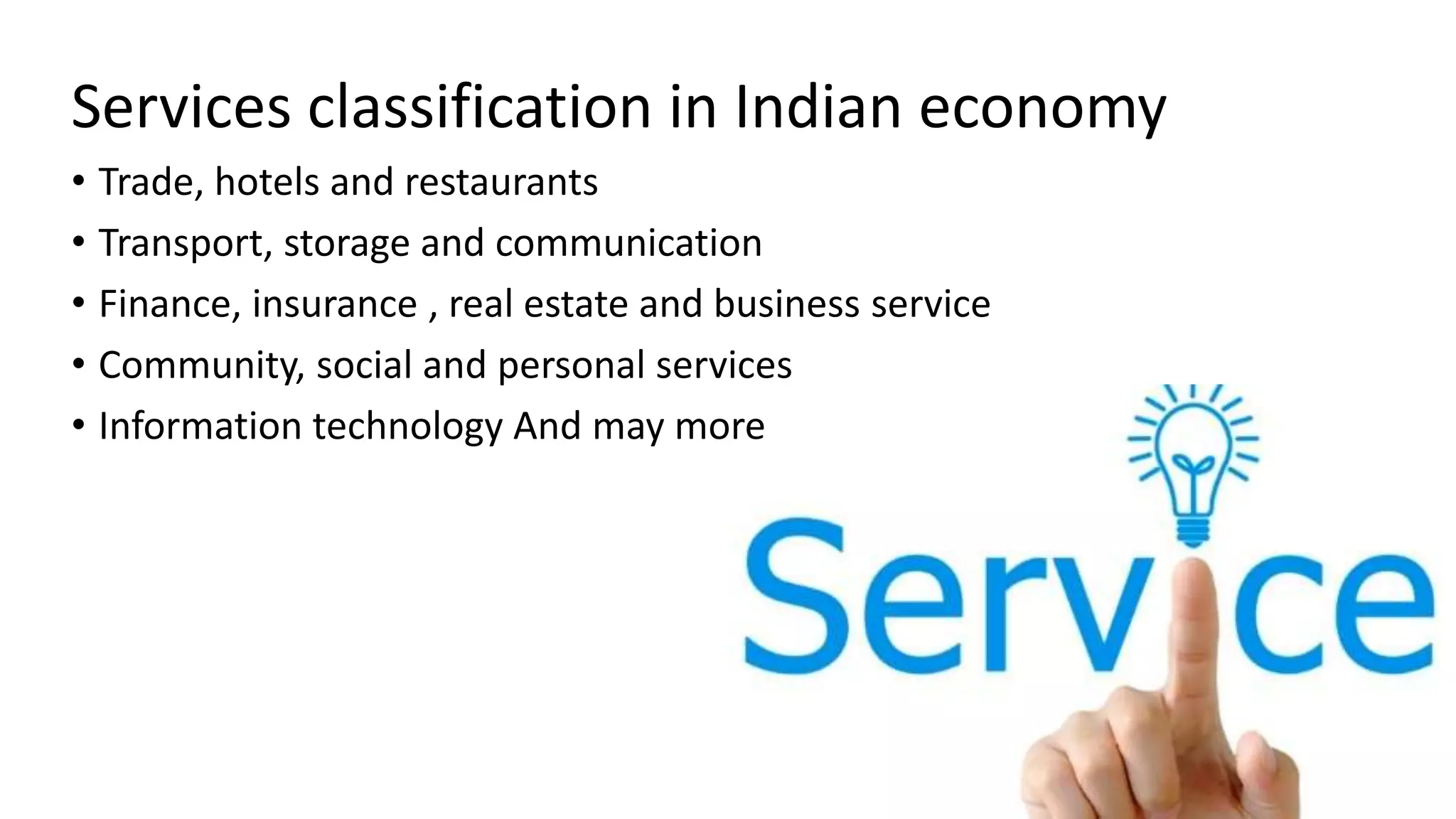 impact of Service sector on indian economy | PPT