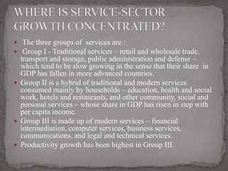 Service sector and economic growth | PPTX