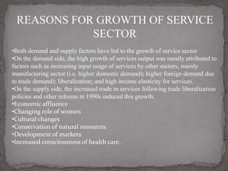 Service sector and economic growth | PPTX