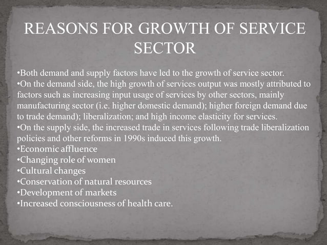 Service sector and economic growth | PPTX
