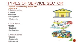 Service sector and economic growth | PPTX