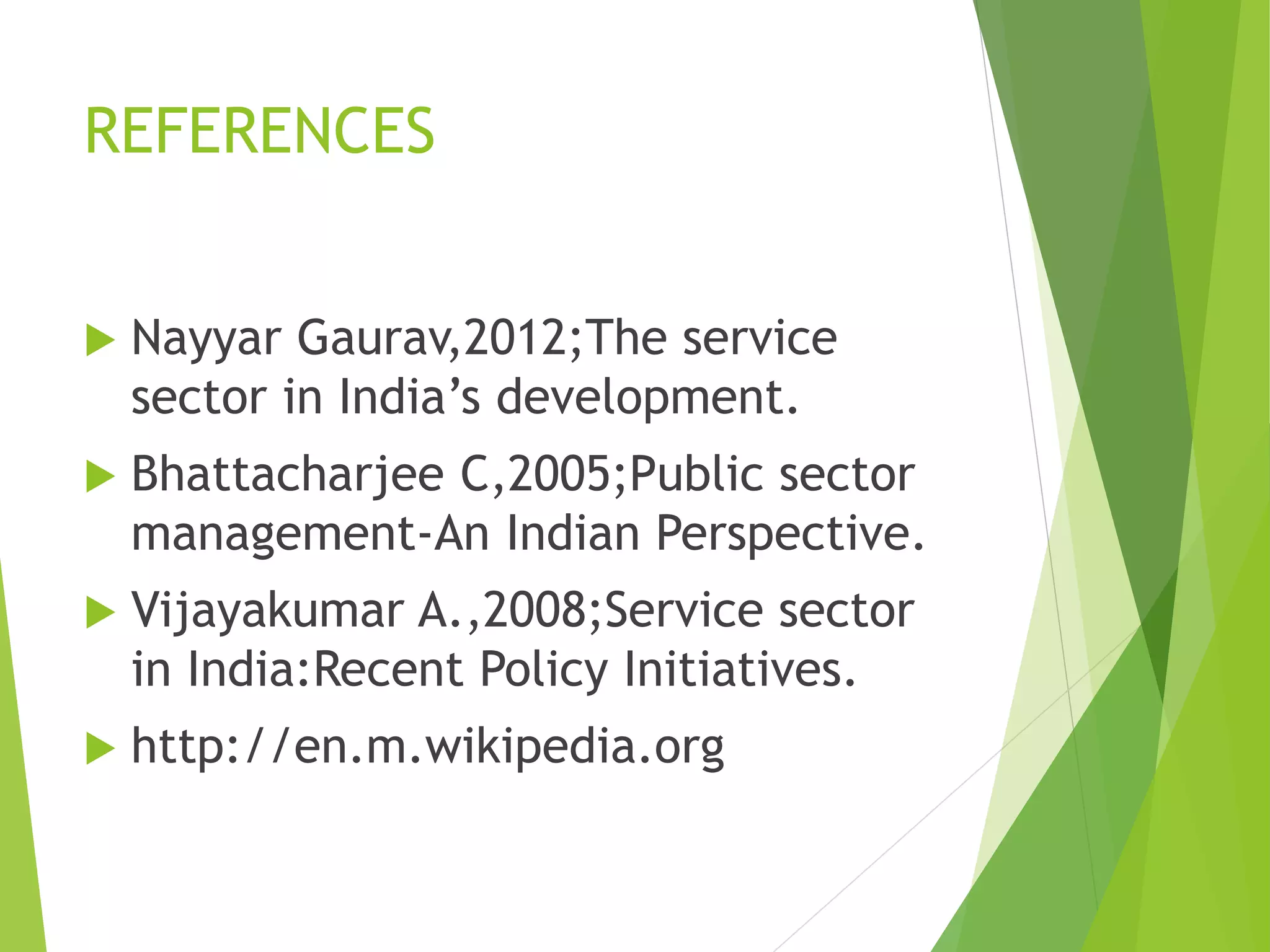 Service sector in india | PPTX