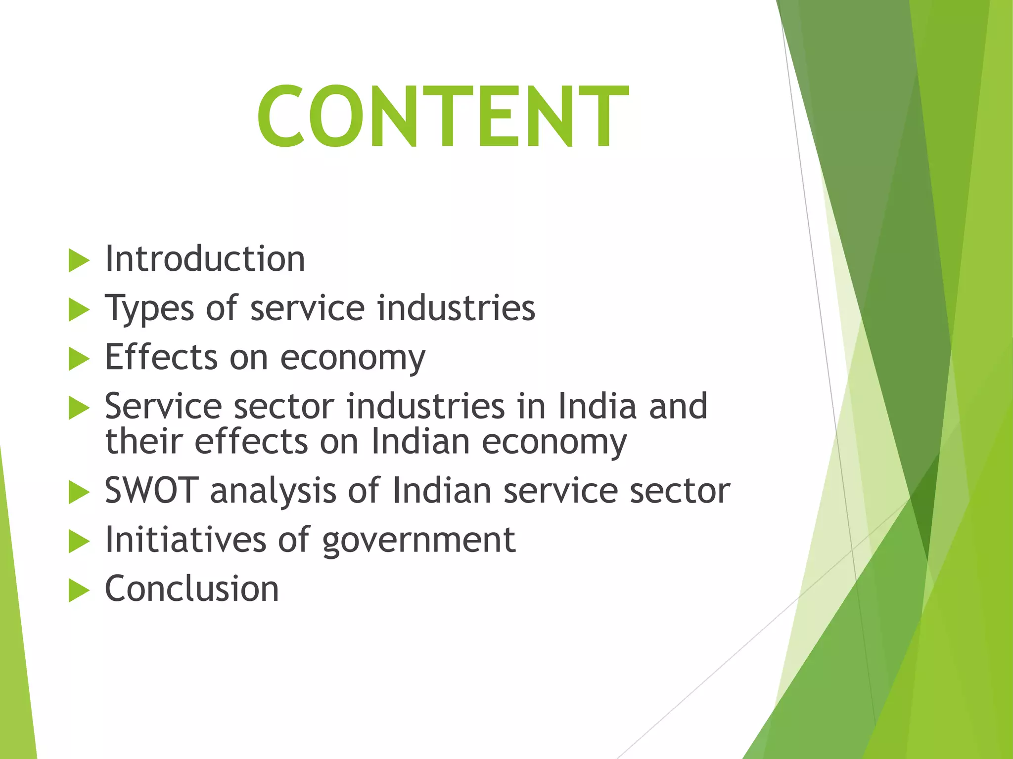 Service sector in india | PPTX