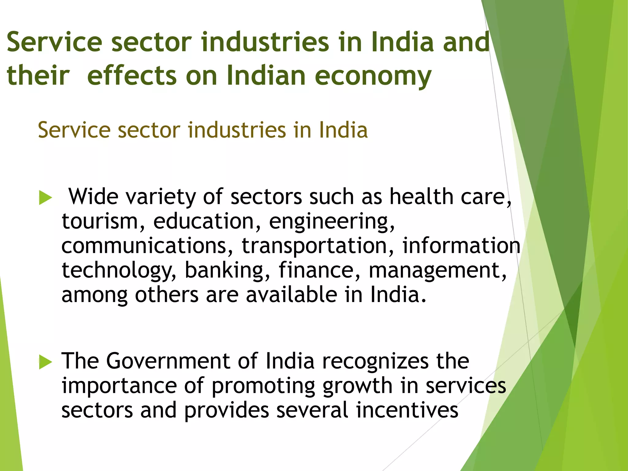 Service sector in india | PPTX
