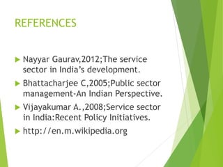 Service sector in india | PPTX