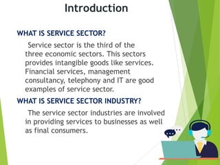 Service sector in india | PPTX