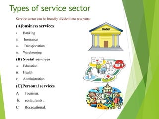 Service sector in india | PPTX