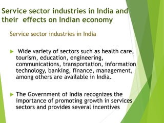Service sector in india | PPTX