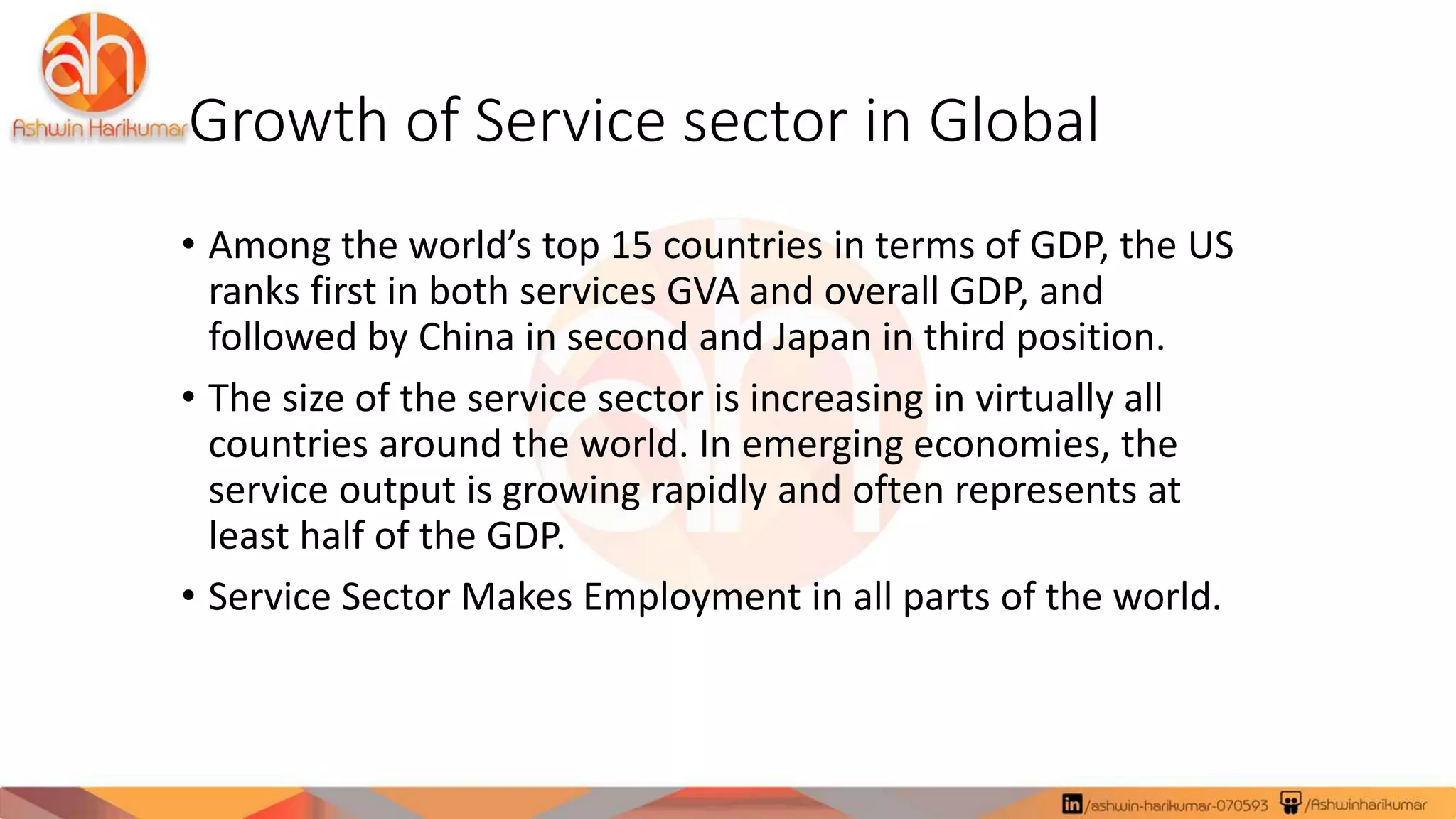 Service Sector in India & World | PPTX