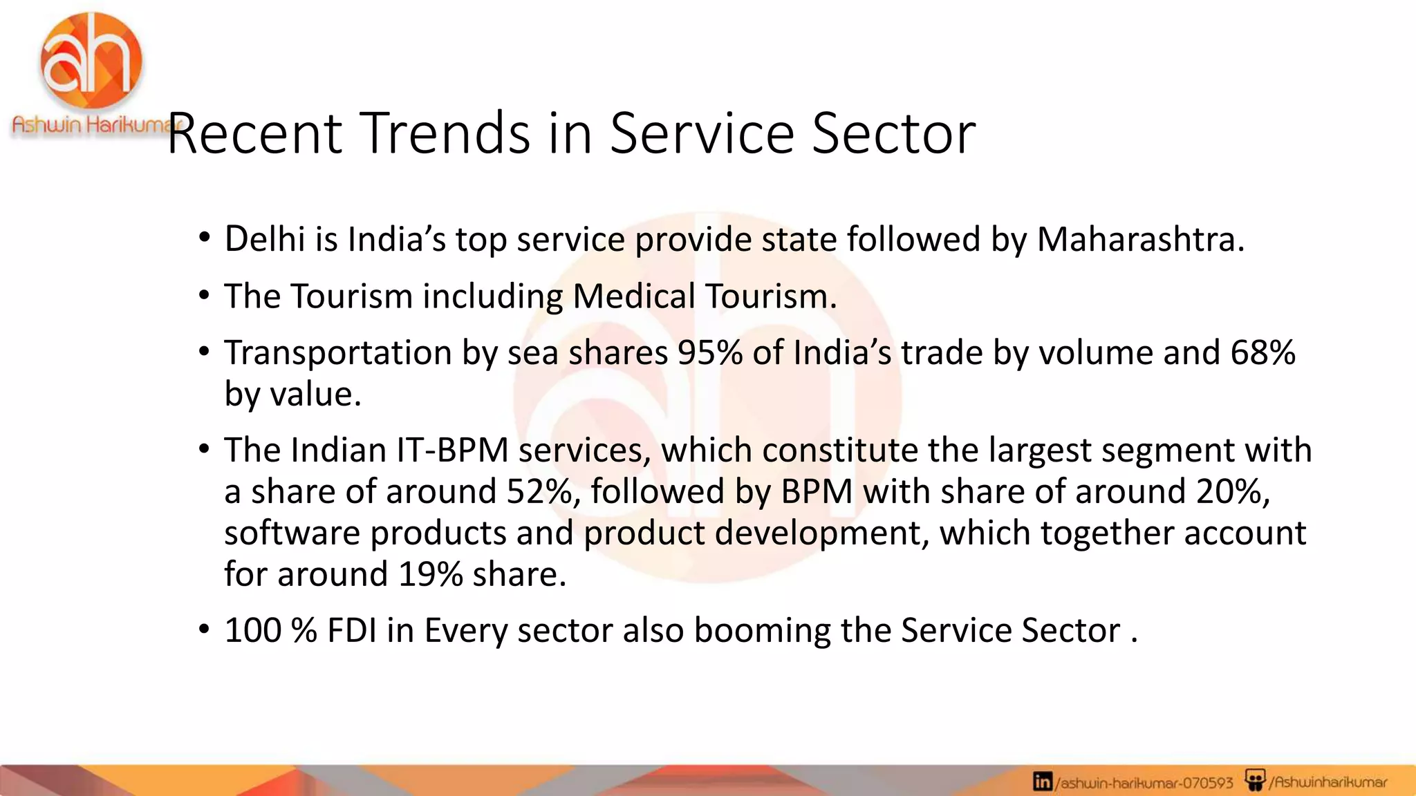 Service Sector in India & World | PPTX
