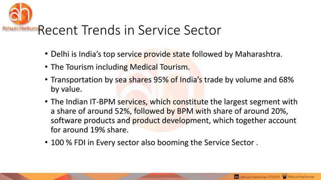 Service Sector in India & World | PPTX | Economy | Business and Finance
