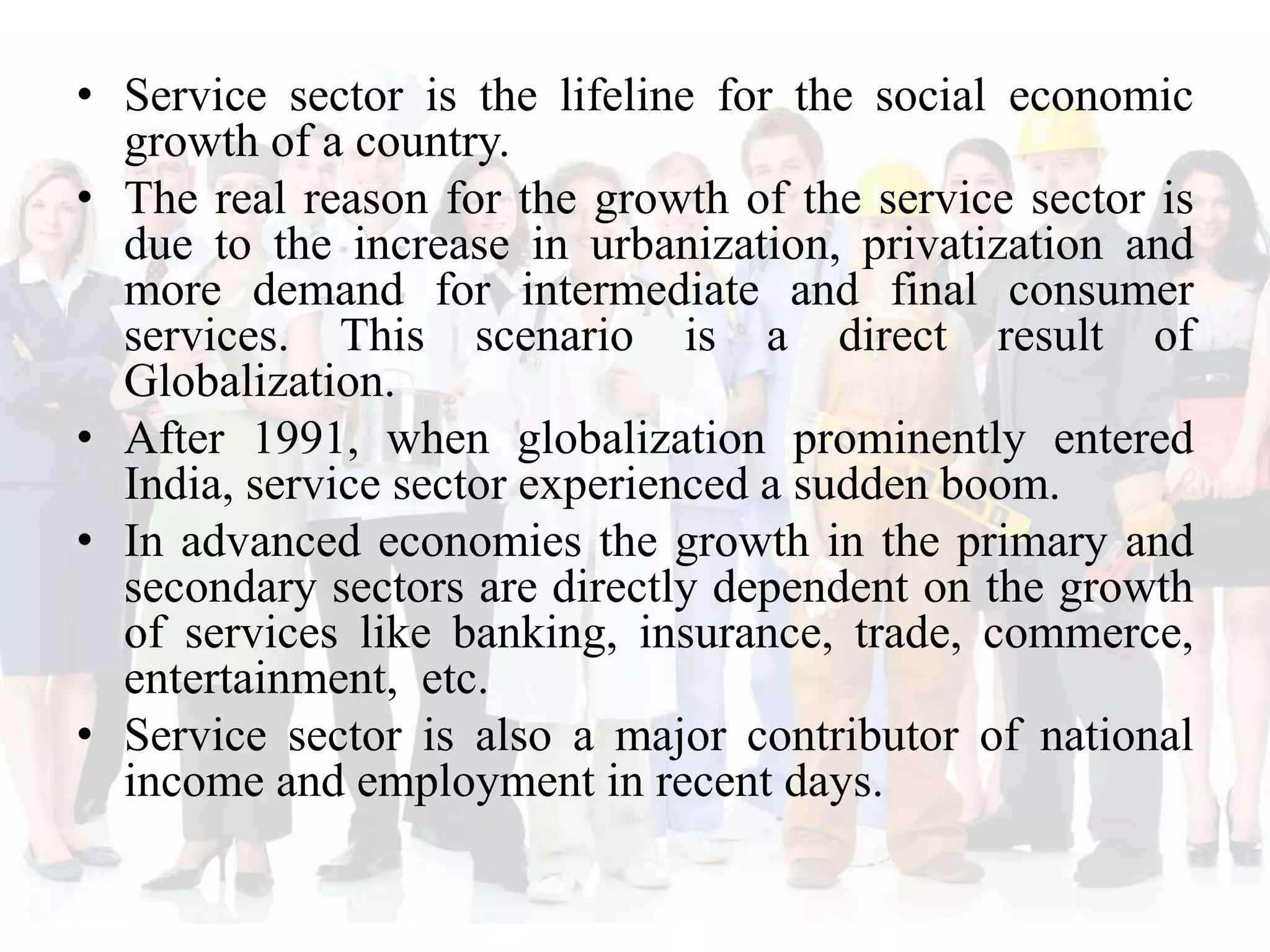 Service sector presentation | PPTX