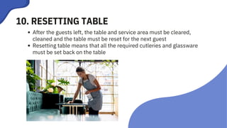 Service sequnce training for restaurant server | PDF