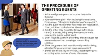 Service sequnce training for restaurant server | PDF