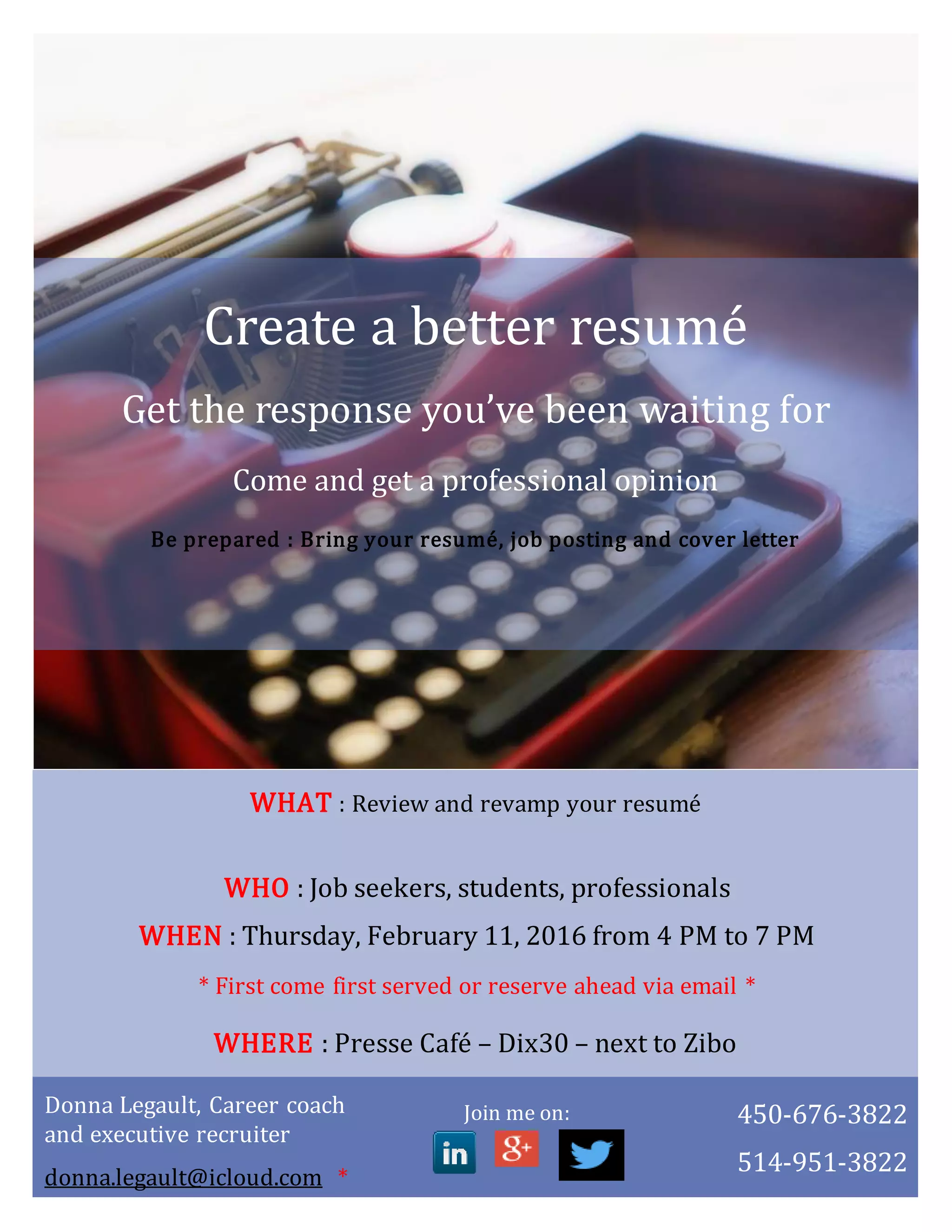 Create a better resumé | PDF