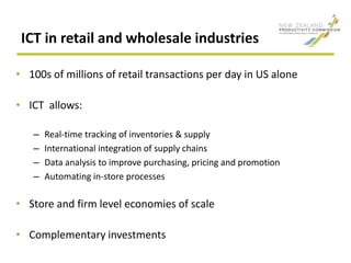 ICT and productivity in the retail & wholesale industries | PPTX
