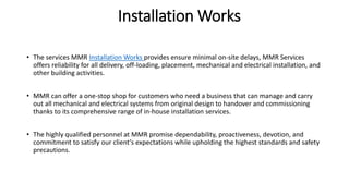 Services Installation work | PPT