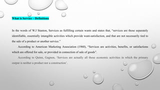 Services Marketing - Meaning and Definition, Nature | PPT