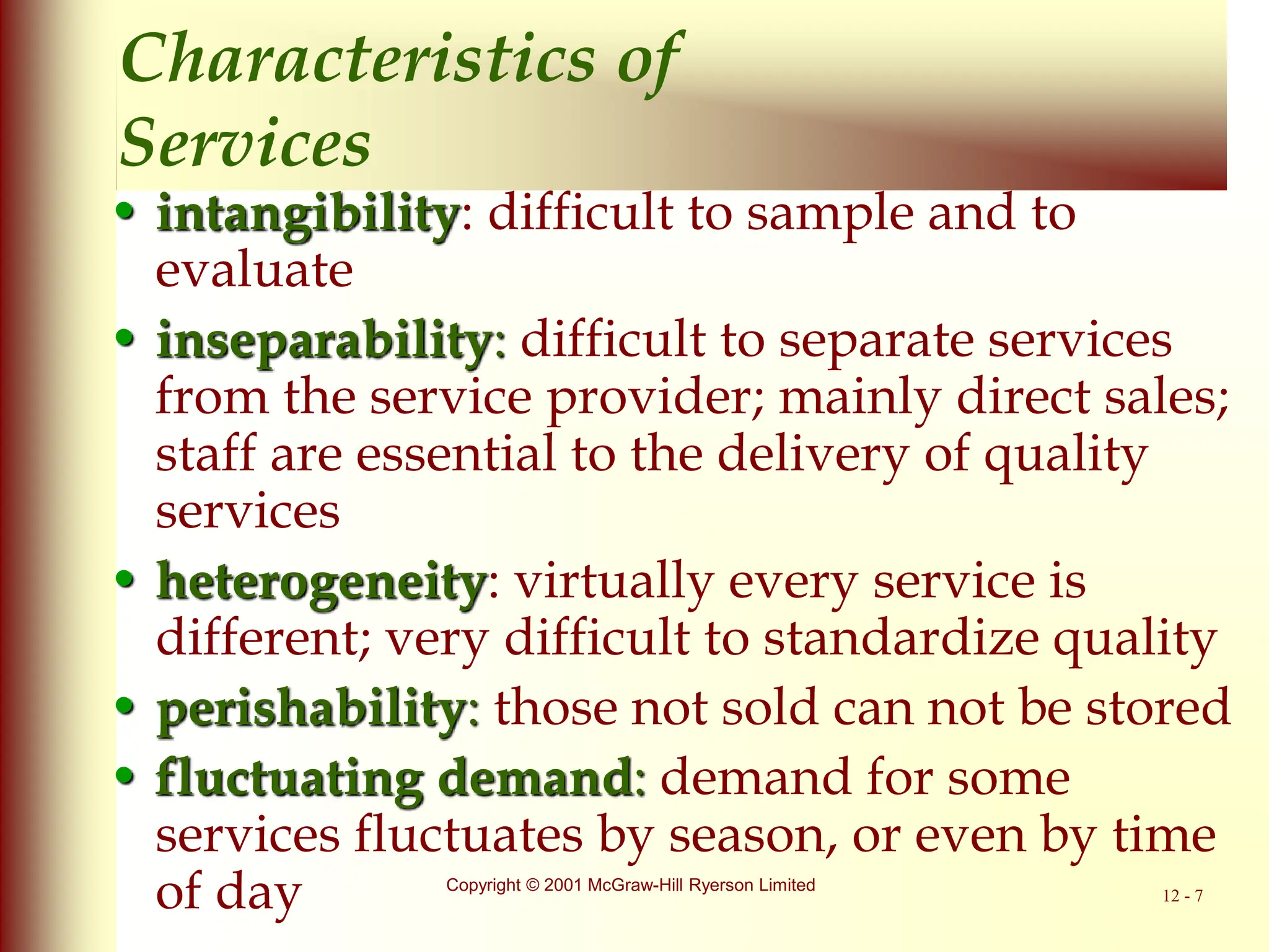 services marketing The nature and importance of services | PPT