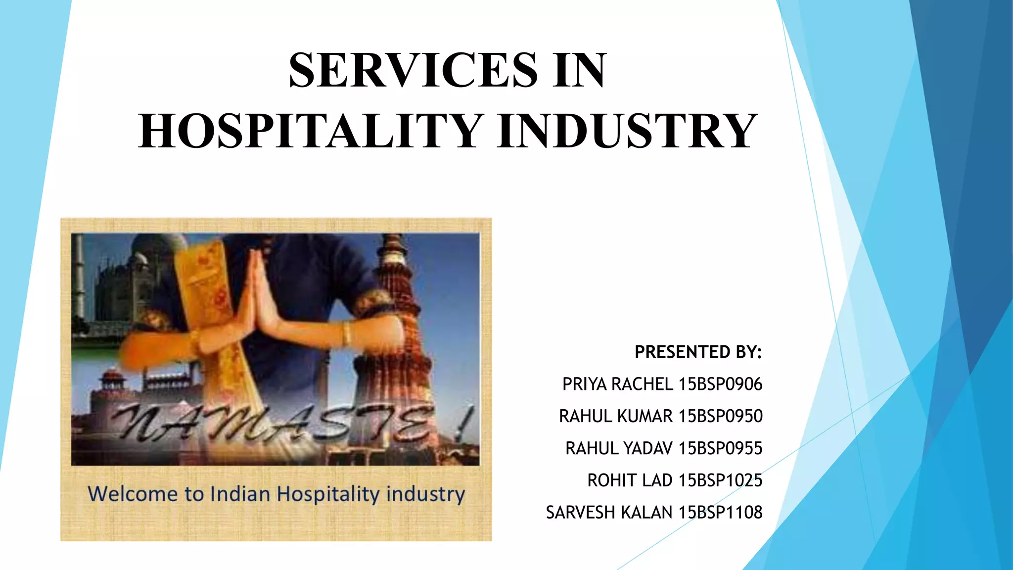 Services in hospitality industry | PPTX