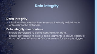 Services of dbms | PPTX