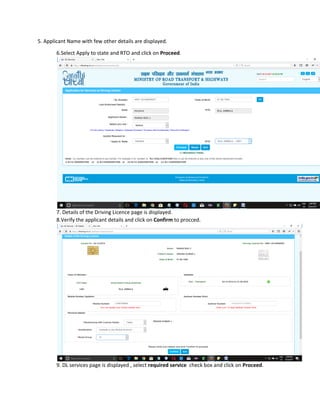 Services on Driving License | PDF