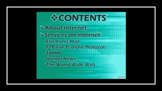 Services on internet ppt | PPT