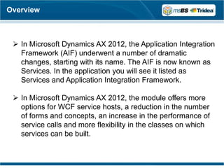 Microsoft Dynamics AX 2012 - Services Overview | PPTX