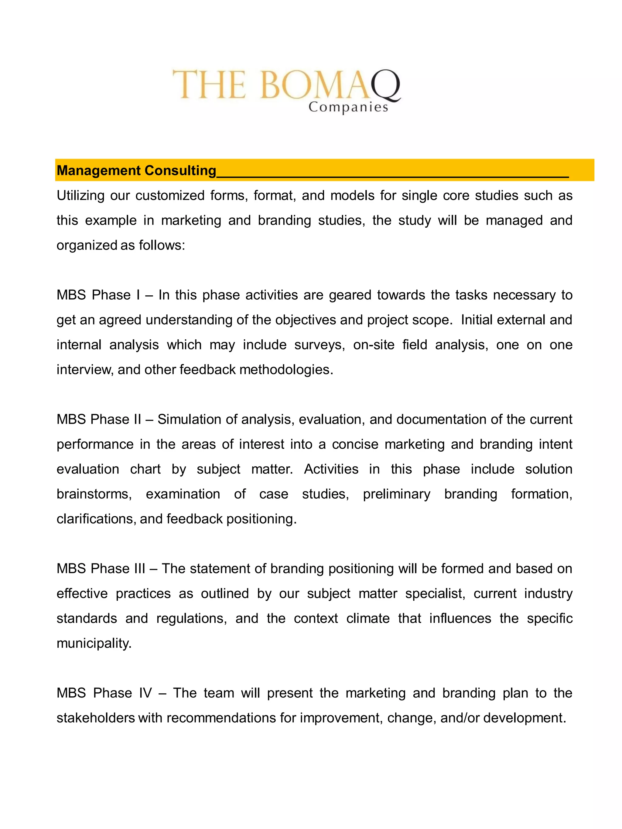 Sample Proposal: (MBS) Marketing and Branding Studies | PDF