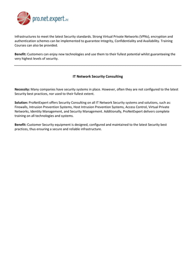 IT Network Security Services | PDF