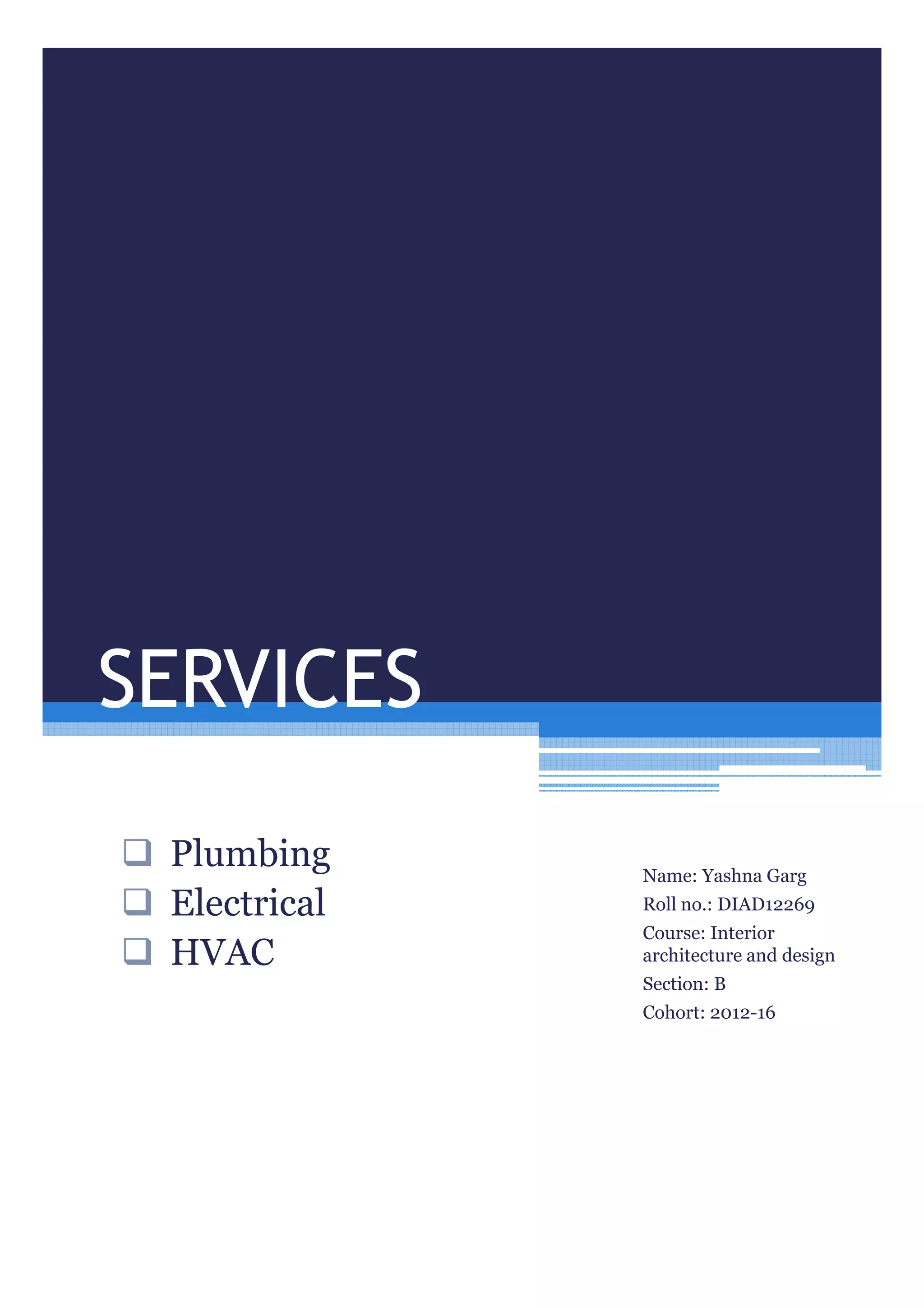 Services report - plumbing, electrical and hvac | PDF