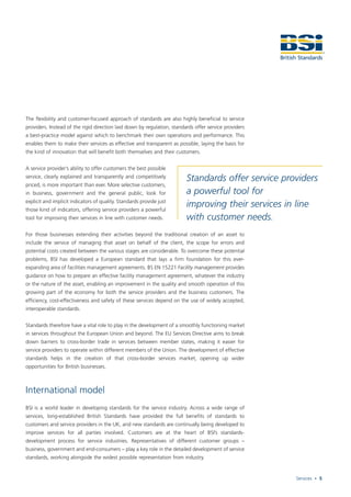 Services - The role of standards | PDF