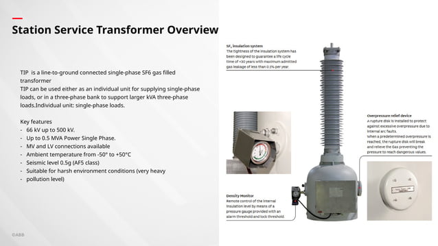 Service Station Transformer 500kv To 380v Busbar Connected Pptx Technology And Computing