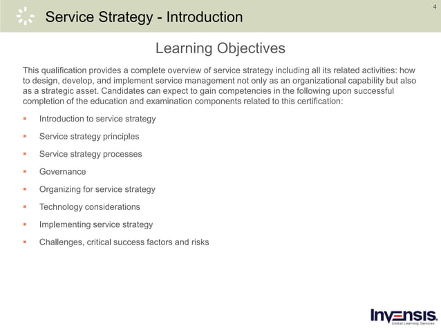 ITIL Intermediate Service Strategy Course Preview | PPT