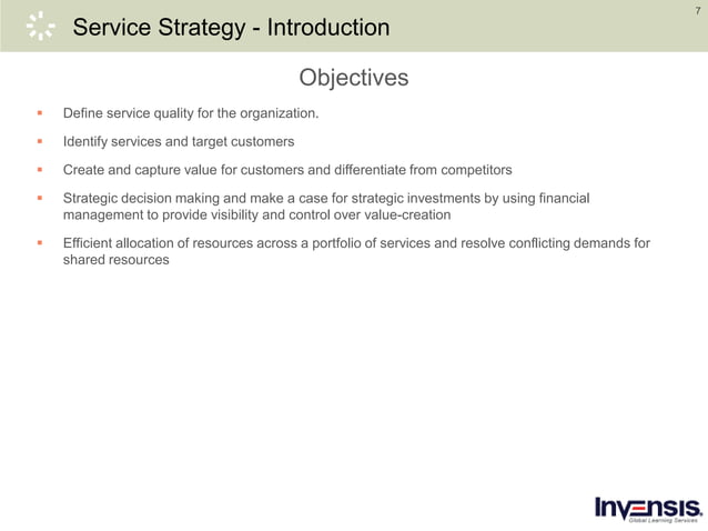 ITIL Intermediate Service Strategy Course Preview | PPT