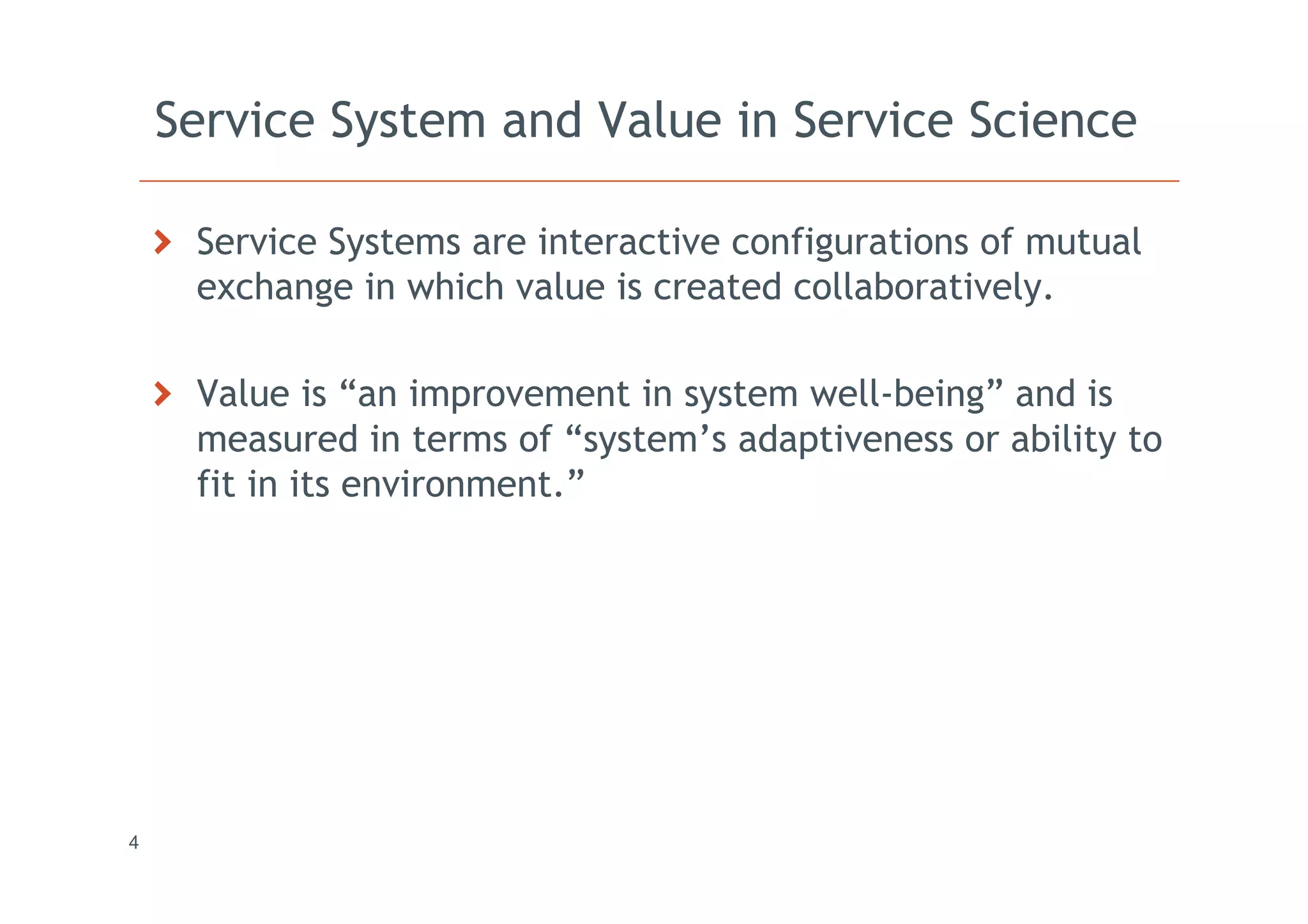 Service systems and value modeling from an appreciative system ...