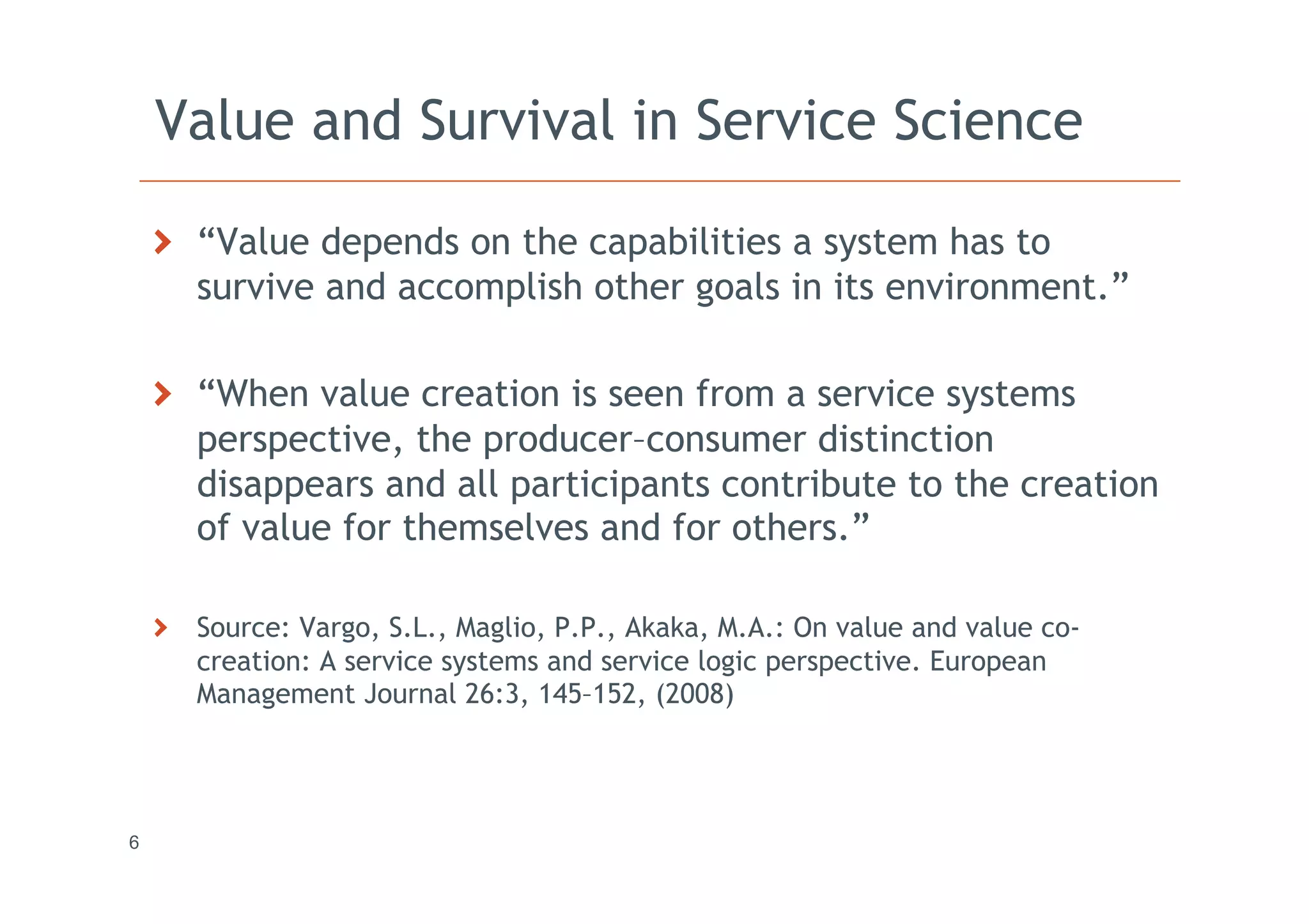 Service systems and value modeling from an appreciative system ...