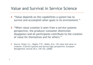 Service systems and value modeling from an appreciative system ...