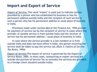 Service tax | PPTX | Business Accounting & Finance | Business
