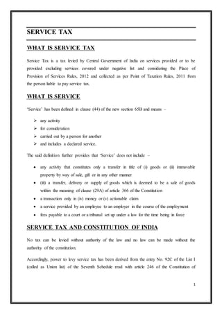 Service tax | DOCX