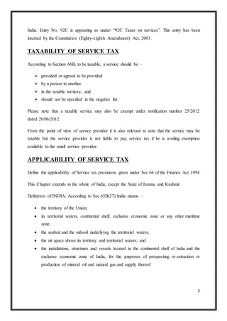 Service tax | DOCX