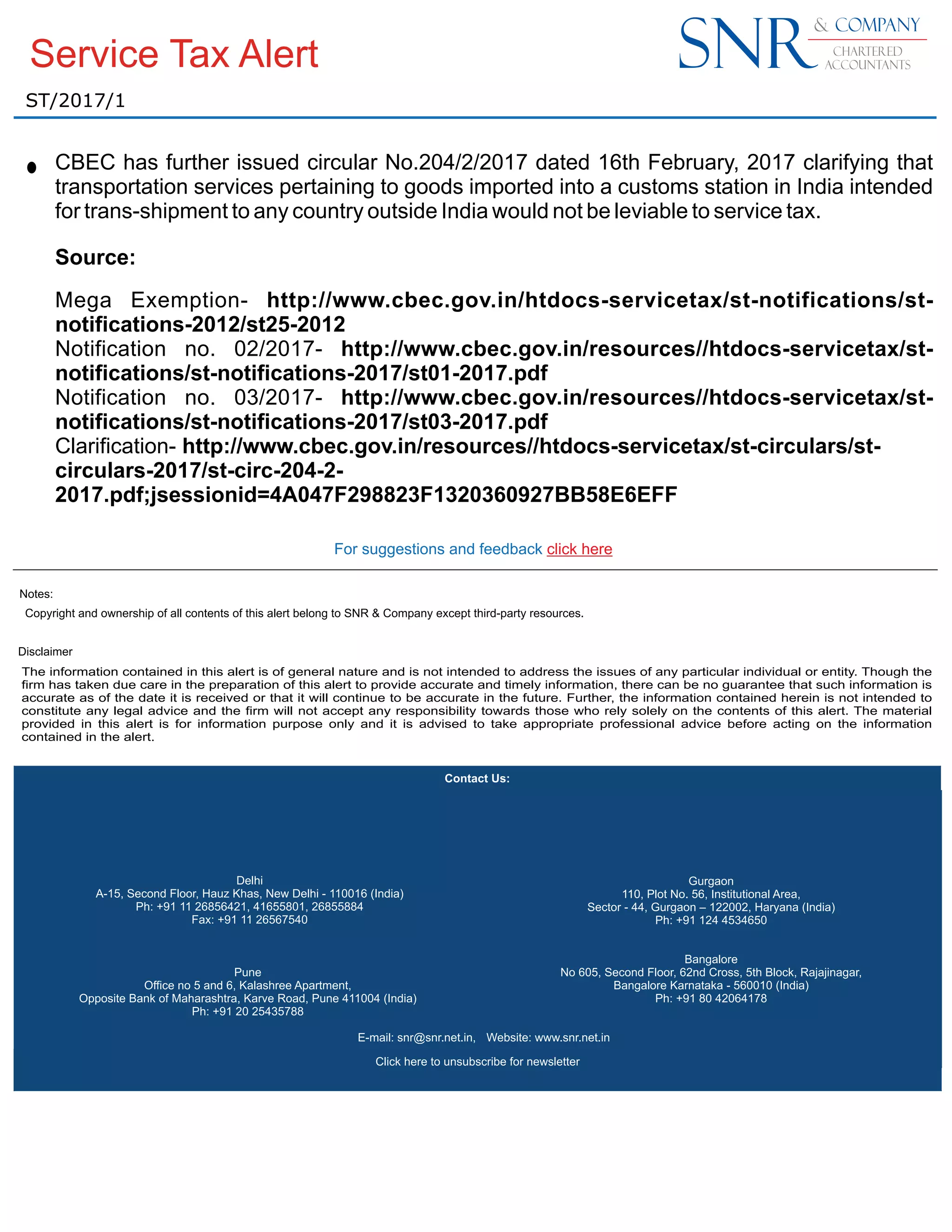 Service tax alert | PDF