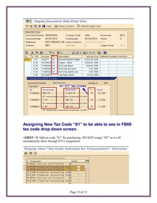 Service taxes india and SAP Configuration (TAXINN) | PDF | Business ...