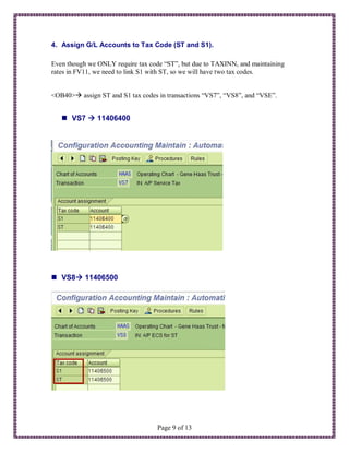 Service taxes india and SAP Configuration (TAXINN) | PDF | Business ...