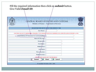 Service tax registration | PPTX