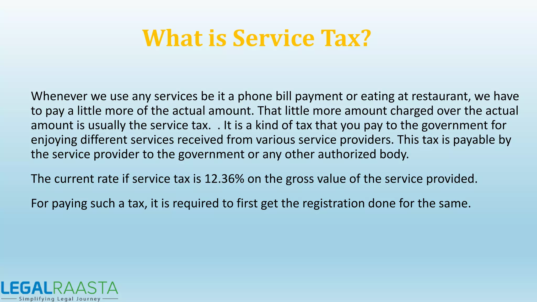 SERVICE TAX RETURN FILLING | PPT